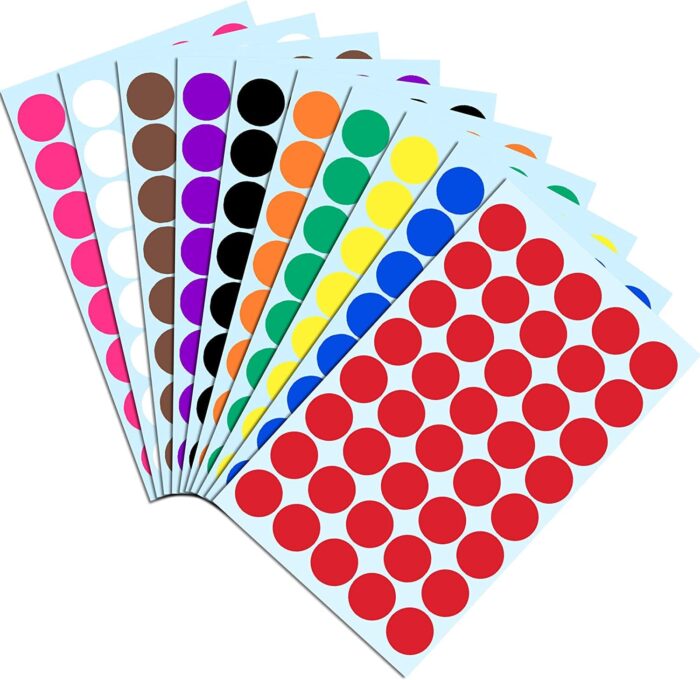 Coloured Dot Stickers – Vibrant, Adhesive & Multi-Use