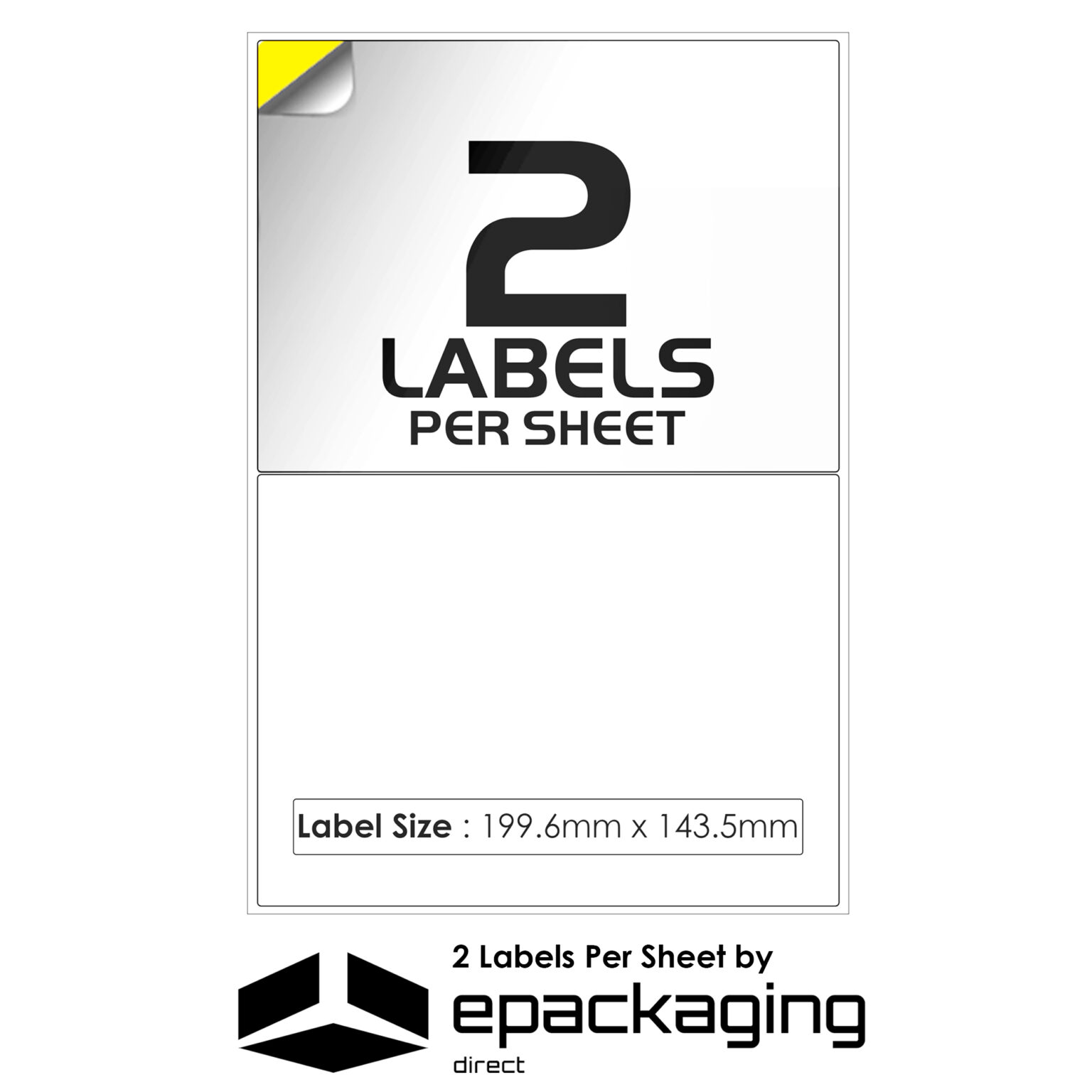 2 Labels Per Sheet Template - Avery & A4 | Download & Print