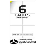 6 Labels Per Sheet | Template For Word A4 & Letter Size
