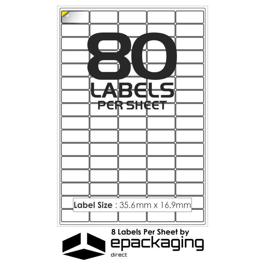 80 Labels Per Sheet Templates – Avery & Word Compatible